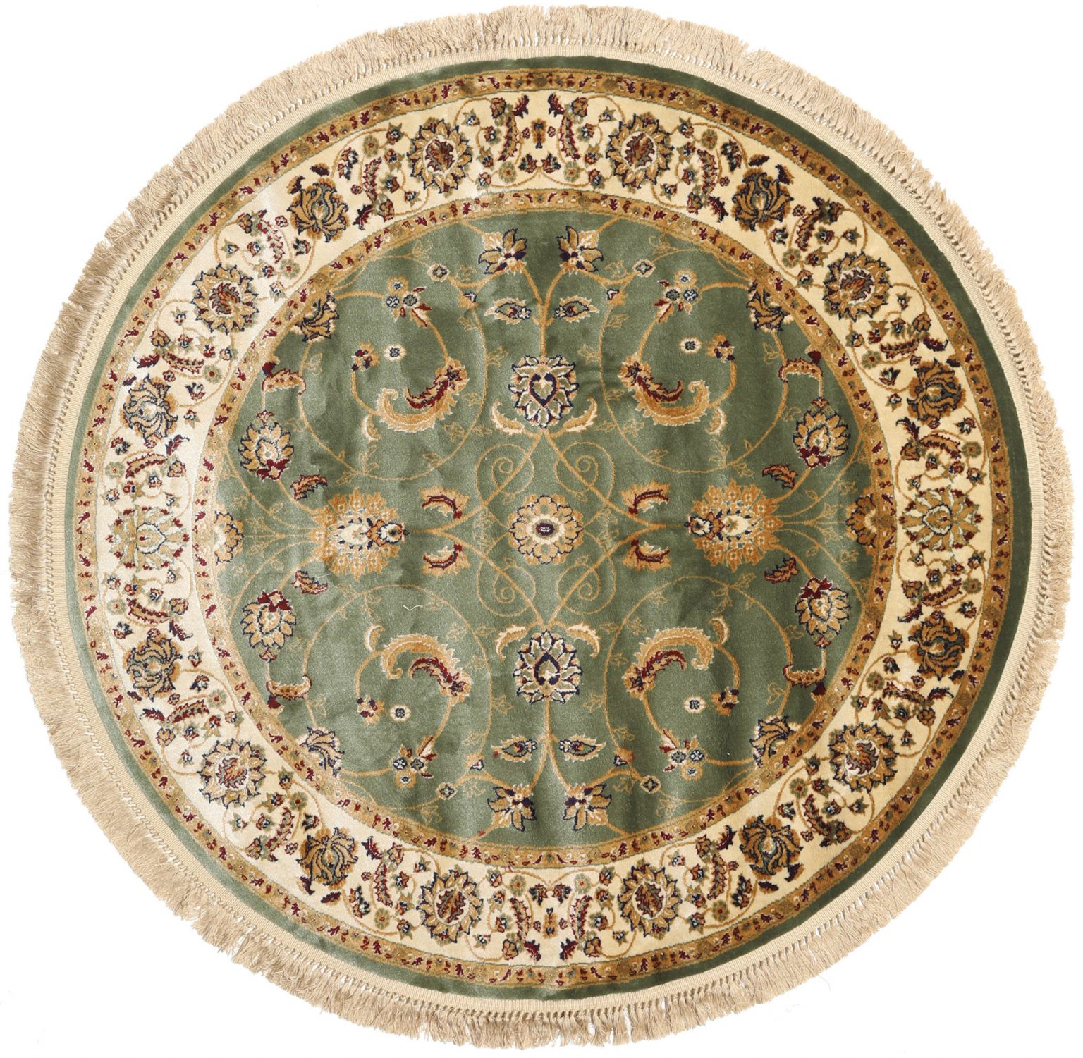 HUUR Perzisch kleed rond groen 150cm | Velvet Green