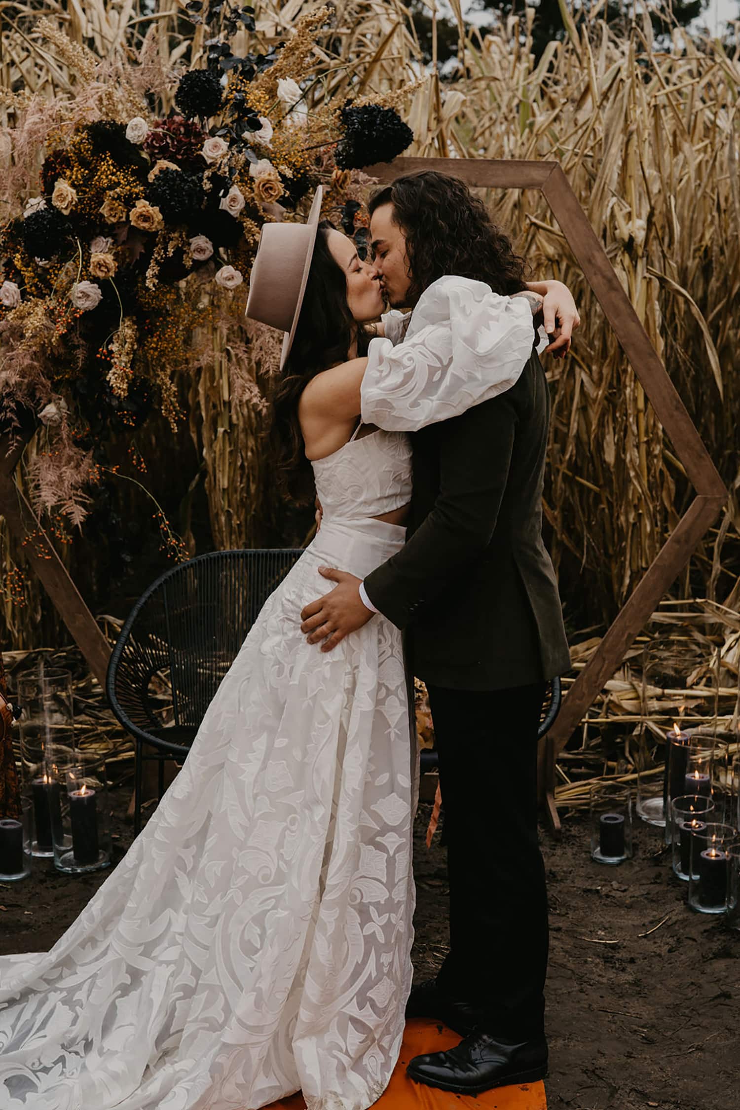 Backdrop Hexagon - Velvet Green | Verhuur & Styling