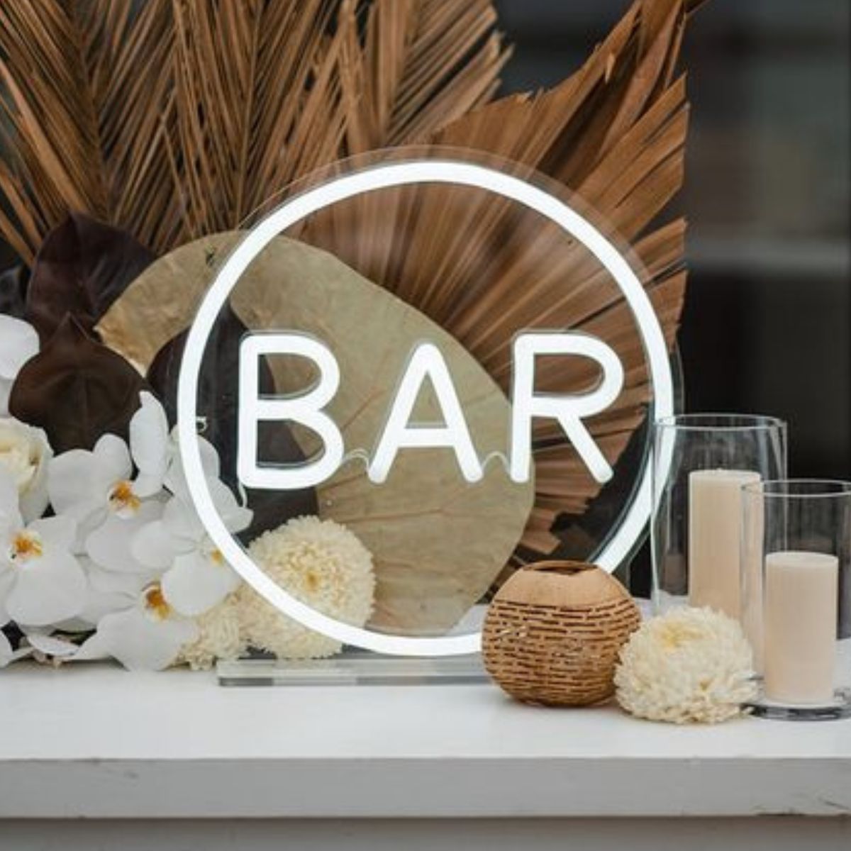 Neon sign Bar - Velvet Green | Verhuur & Styling