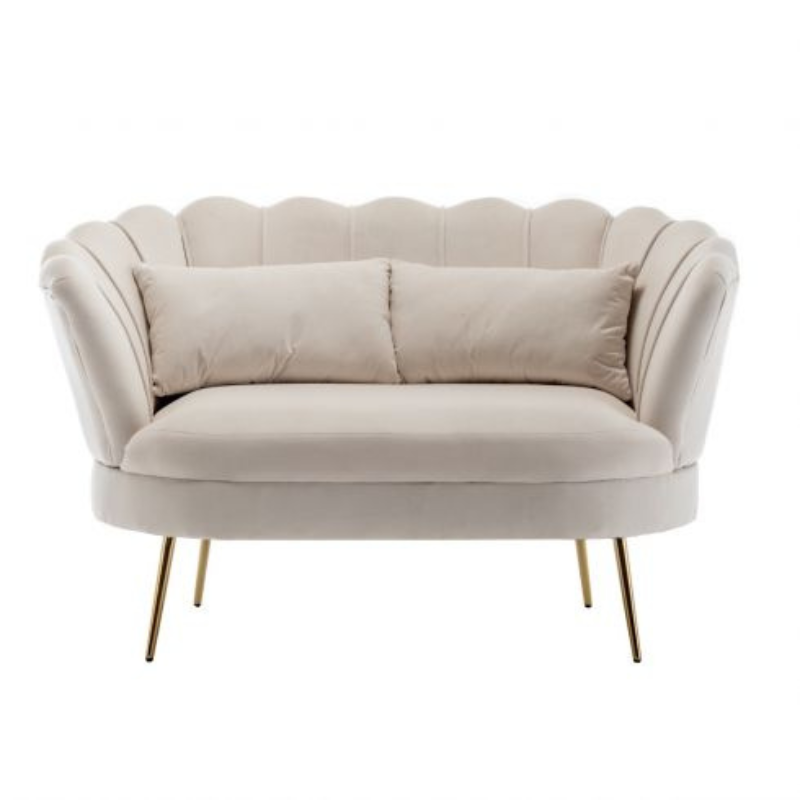 Bank creme Belle - Velvet Green | Verhuur & Styling