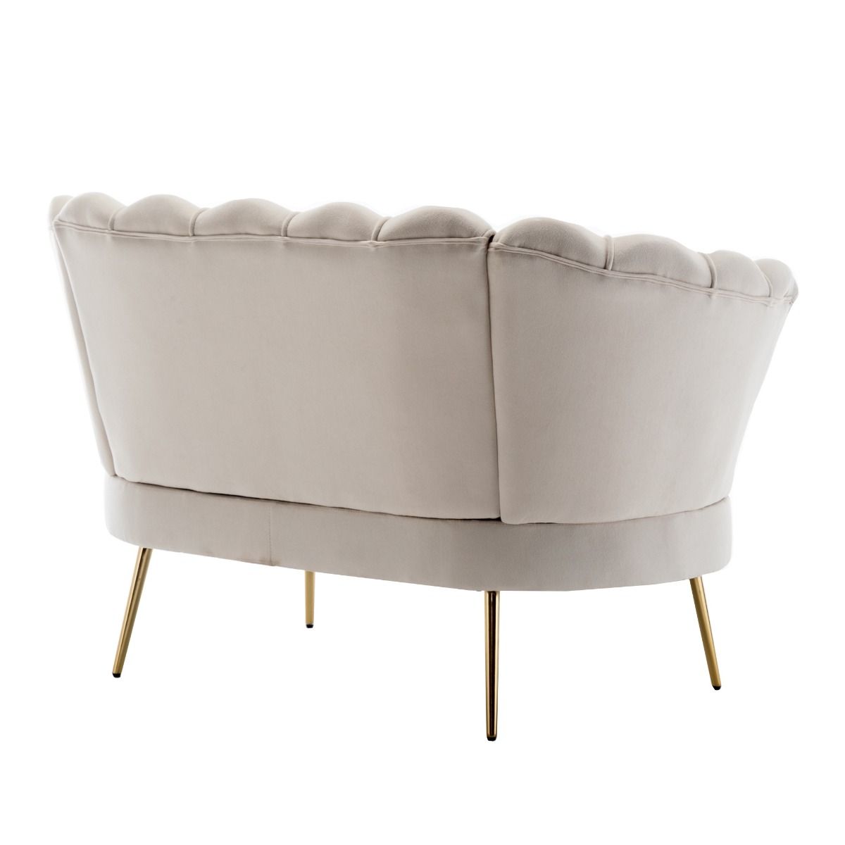 Bank creme Belle - Velvet Green | Verhuur & Styling