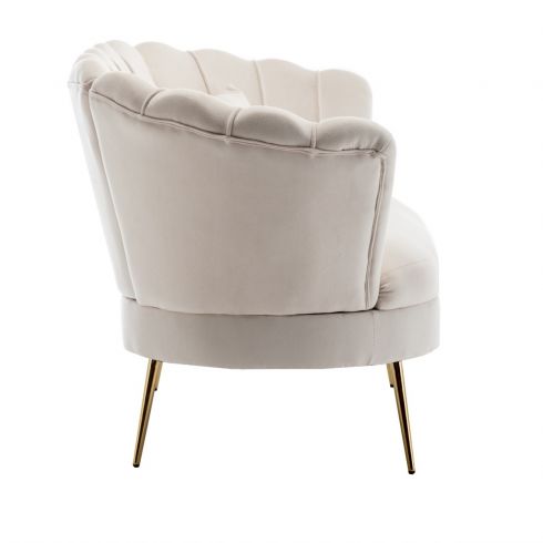 Bank creme Belle - Velvet Green | Verhuur & Styling