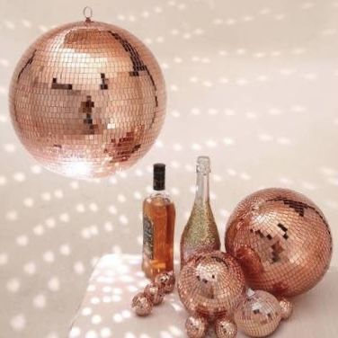 Discobal rosé goud 20 cm - Velvet Green | Verhuur & Styling